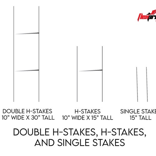 Slim H Stakes for Yard Signs Extras for Your Yard Decorations - Etsy