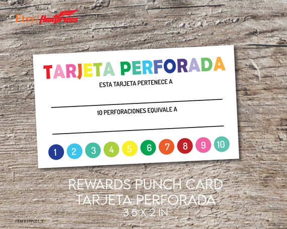 Tarjetas Perforadas Para Empresas Tarjetas De Fidelidad