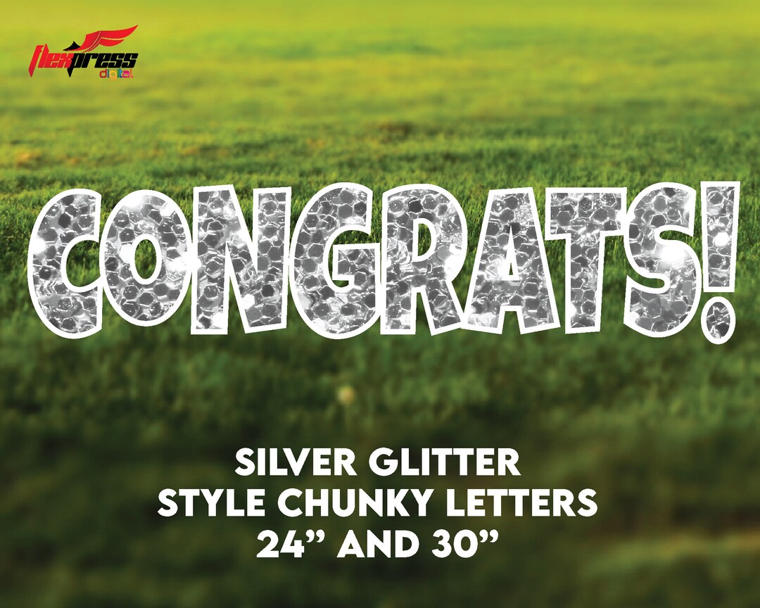 CONGRATS! Glitter Style Chunky Letter Set Celebrate ANY Occasion - Etsy