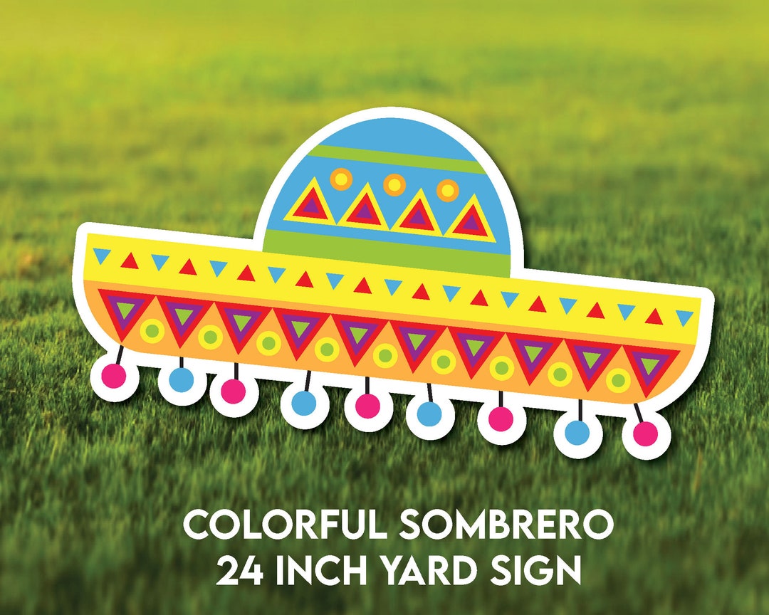 Colorful Sombrero 24" Mexican Fiesta Celebration Themed Yard Flair! - Etsy