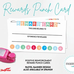Rewards Punch Card | Small Business Loyalty Card | Set of 50 Cards ...