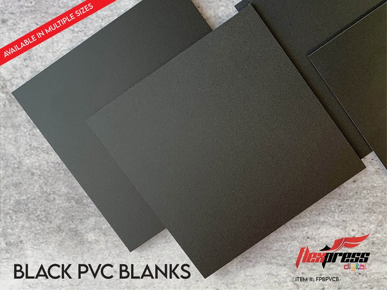 Blank Black 3MM PVC Four Pack | Etsy