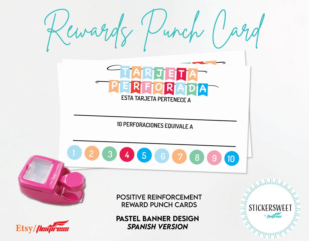 Rewards Punch Card | Small Business Loyalty Card | Set of 50 Cards ...