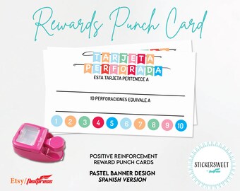 Rewards Punch Card * Small Business Loyalty Card * Set of 50 Cards ...
