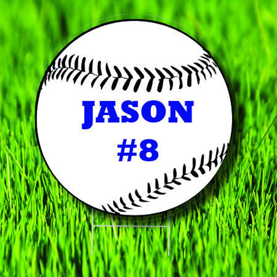 Custom Baseball Sports Yard Sign - Customize With Player Name - Etsy