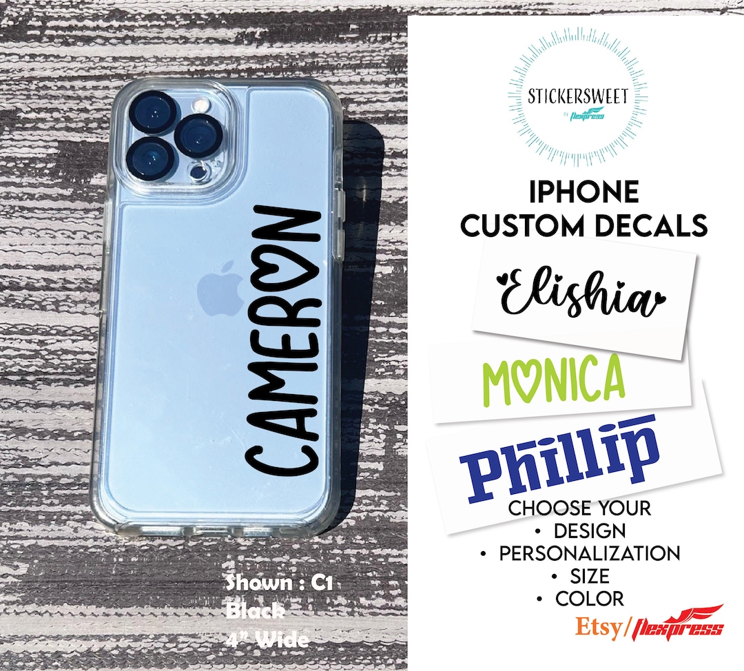 IPhone Stickers | iPhone Decal | Cell Phone Decal | Name Phone Decal ...
