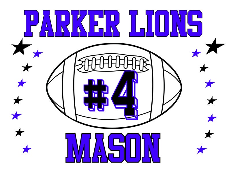 Custom Football Yard Sign 18x 24 With H Stake Please Message for Bulk ...