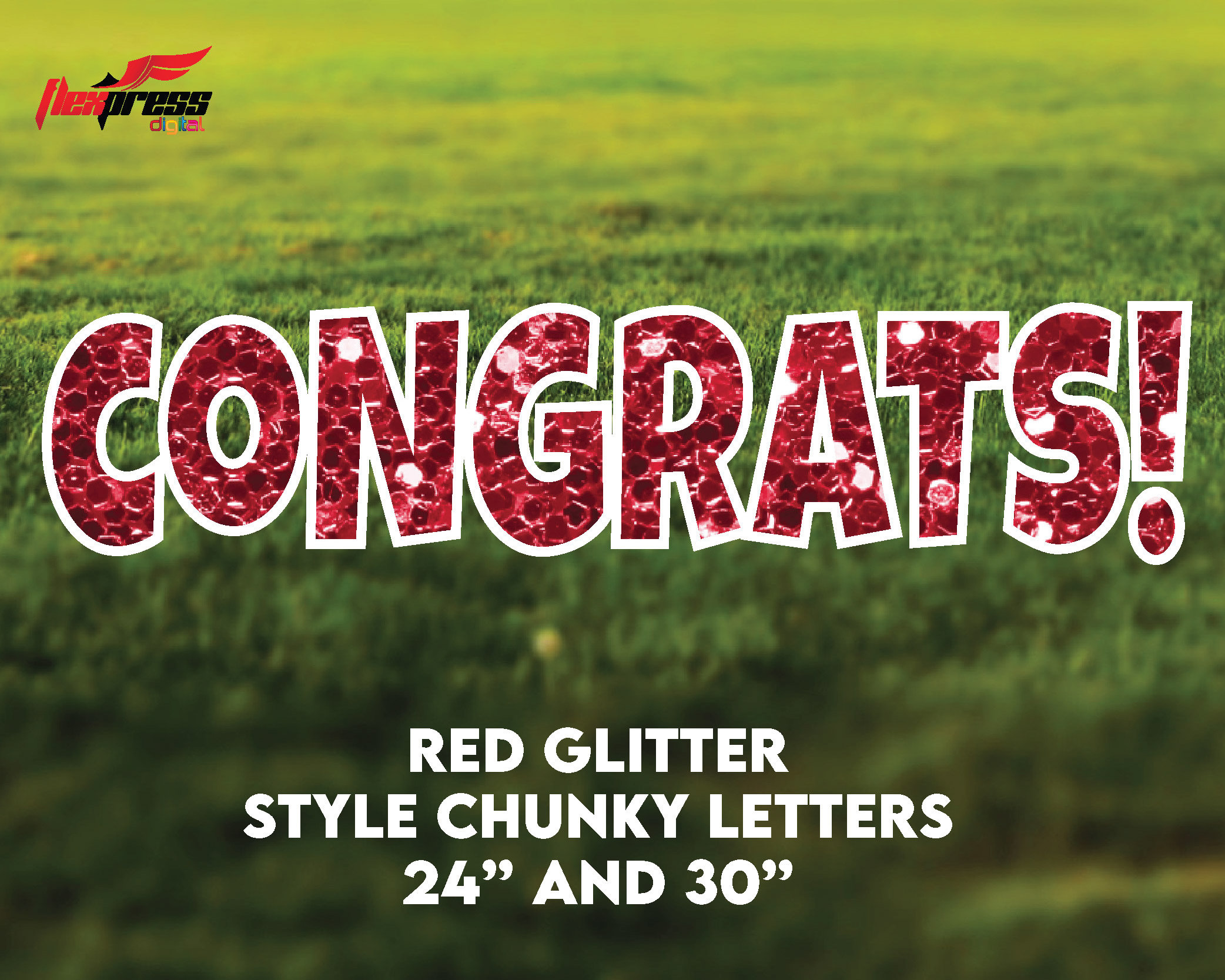 CONGRATS Glitter Style Chunky Letter Set Celebrate ANY | Etsy