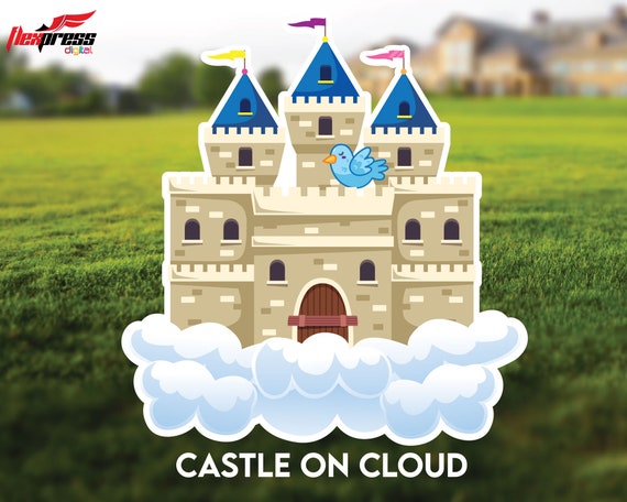Princess Castle on a Cloud Yard Flair Princess Yard Birthday - Etsy
