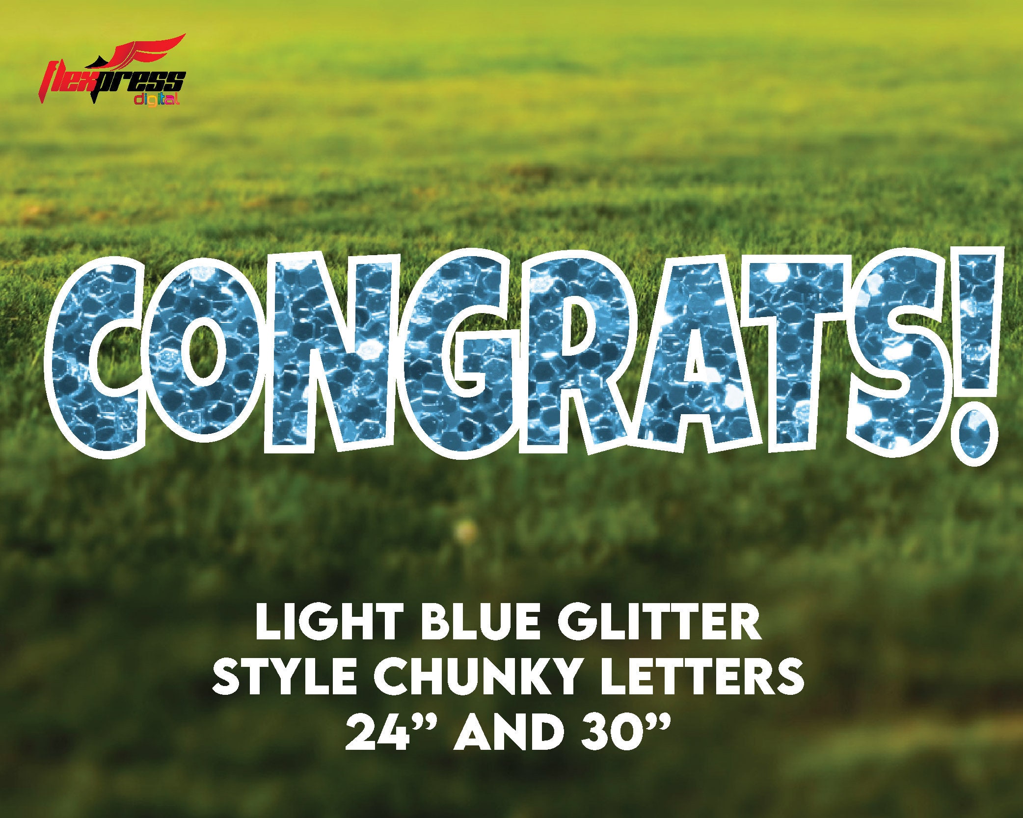 CONGRATS Glitter Style Chunky Letter Set Celebrate ANY | Etsy