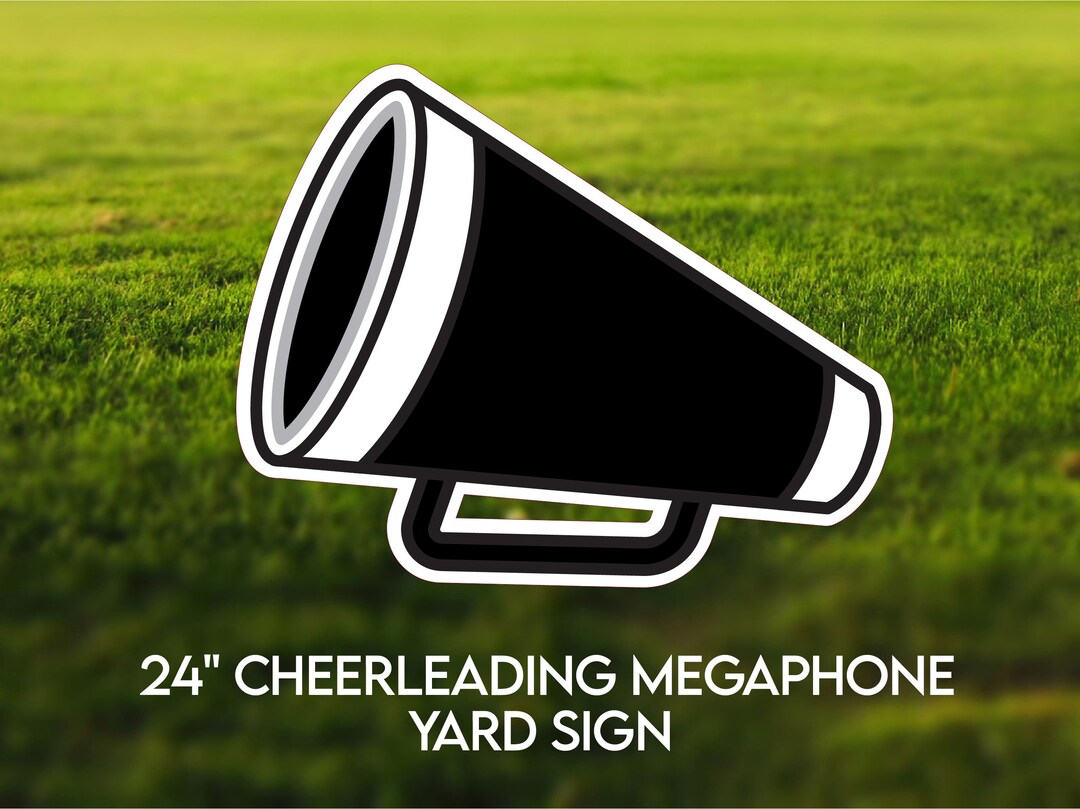 Cheerleading Megaphone Yard Sign | Cheer Meg | Pom Pom Party | Sports ...