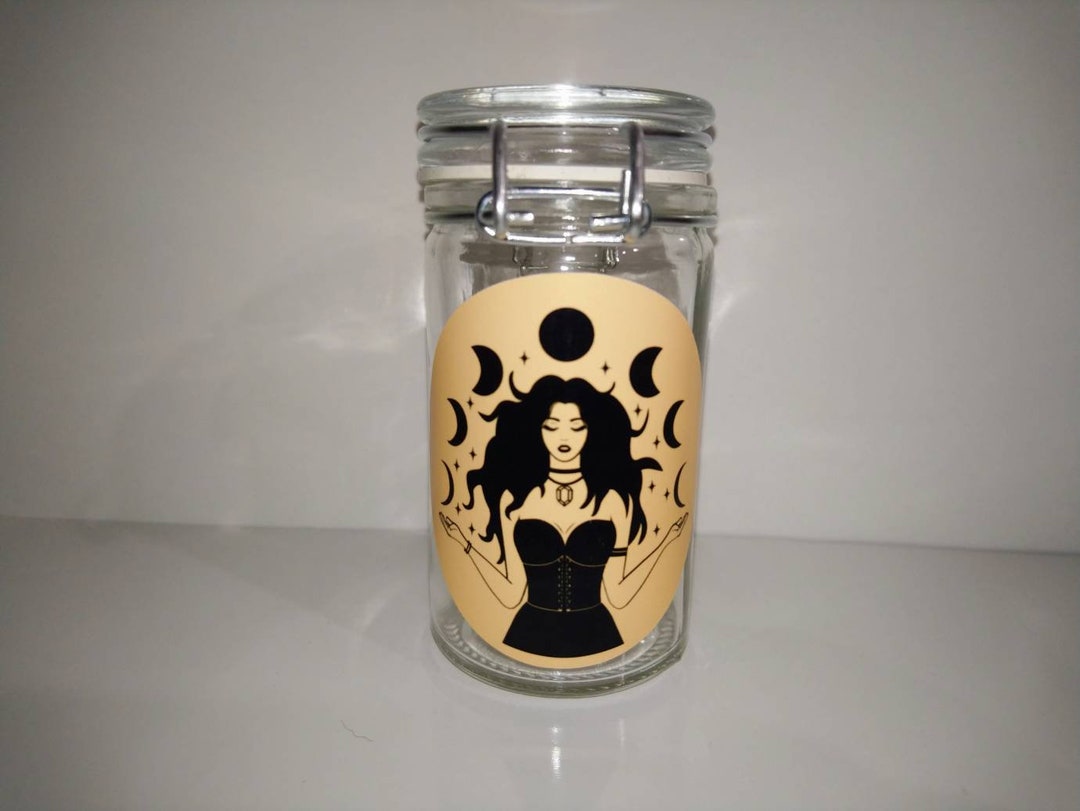 Stash Jar Lock Tight Lid Smell Proof Jar Glass Storage Spice Jar Herbs ...