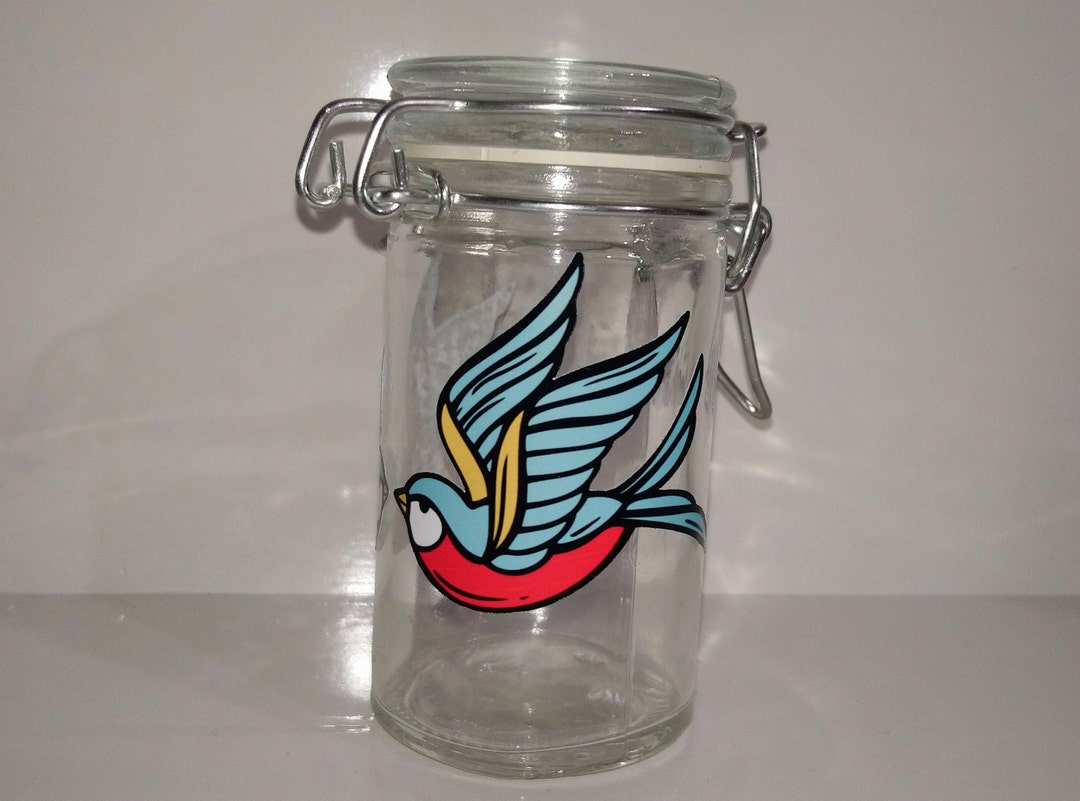 Stash Jar Spice Lock Tight Lid Smell Proof Glass Storage Container ...