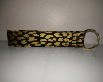 Leopard Print Wristlet Key Chain - Etsy