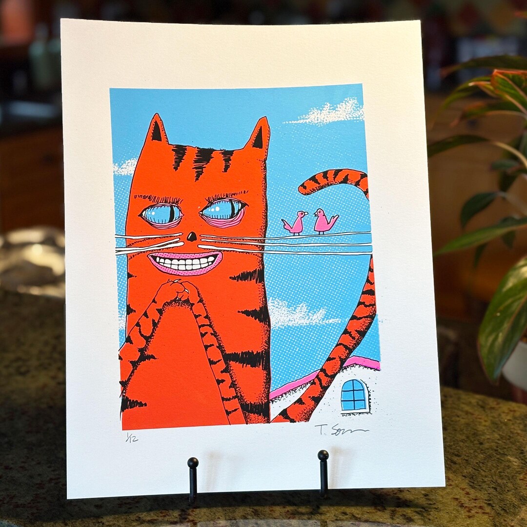 Bird Whisperer (orange Cat) Limited Edition, Signed & Numbered ...