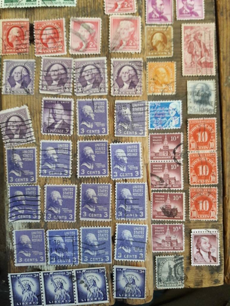 Vintage STAMP COLLECTION US Postal Early 20th Century - Etsy