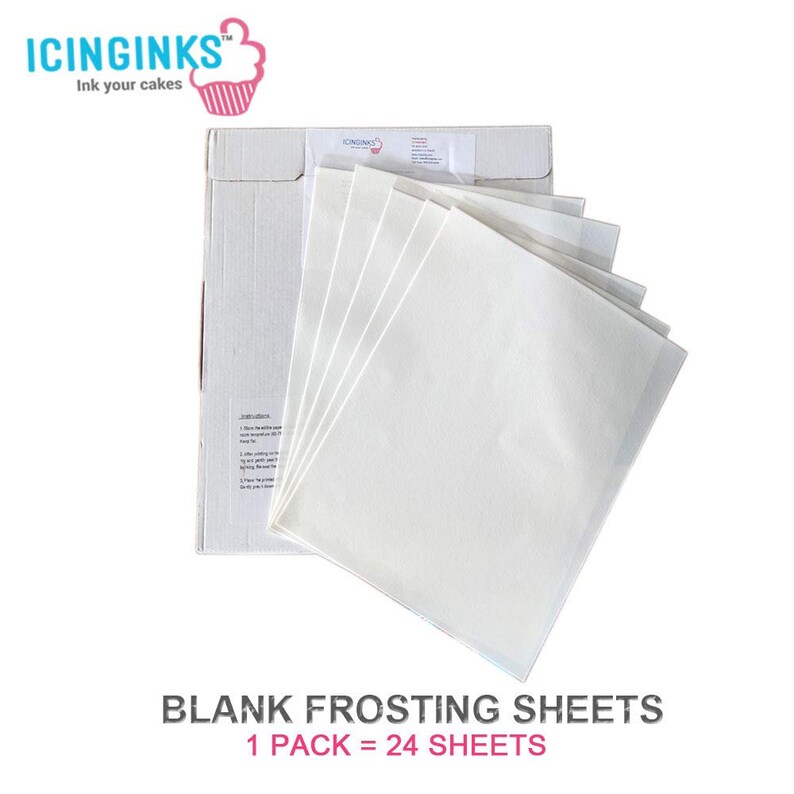 Icinginks 24 Frosting Sheets 8.5 X 11 Icing Sheets for Cake - Etsy