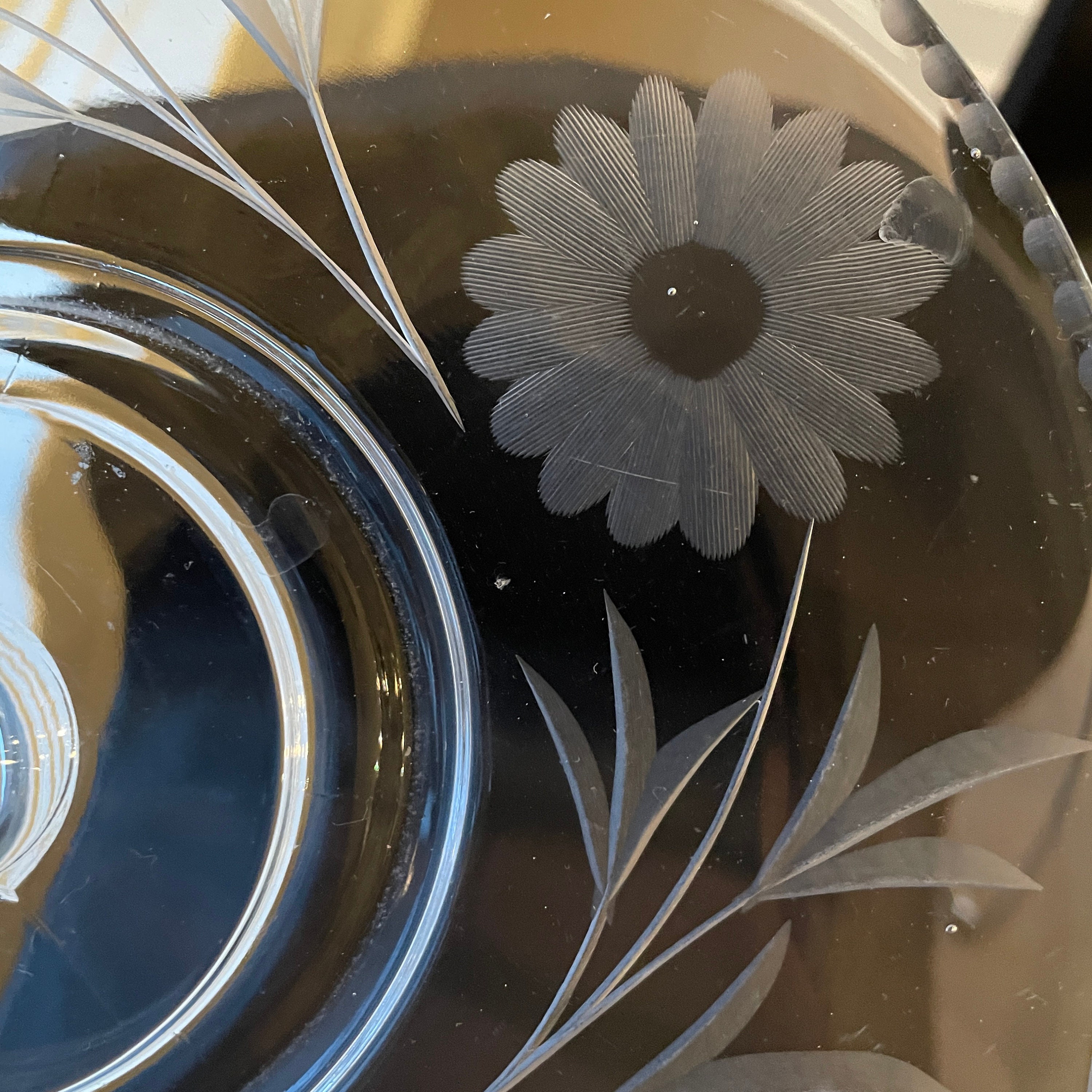 Vintage Depression Glass Sandwich Cookie Tray Server W/ Centre Handle ...