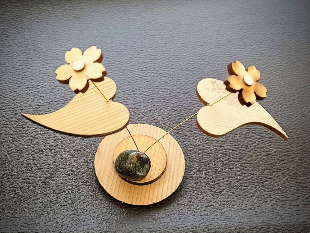 Bobble Flowers With Heart Leaves optional Personalization - Etsy