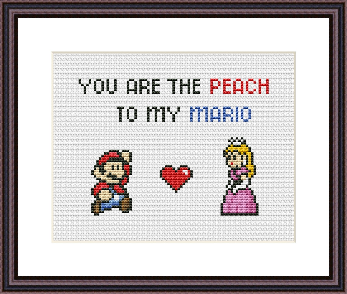 Super Mario Retro Video Game Super Mario Set of 2 Cross - Etsy