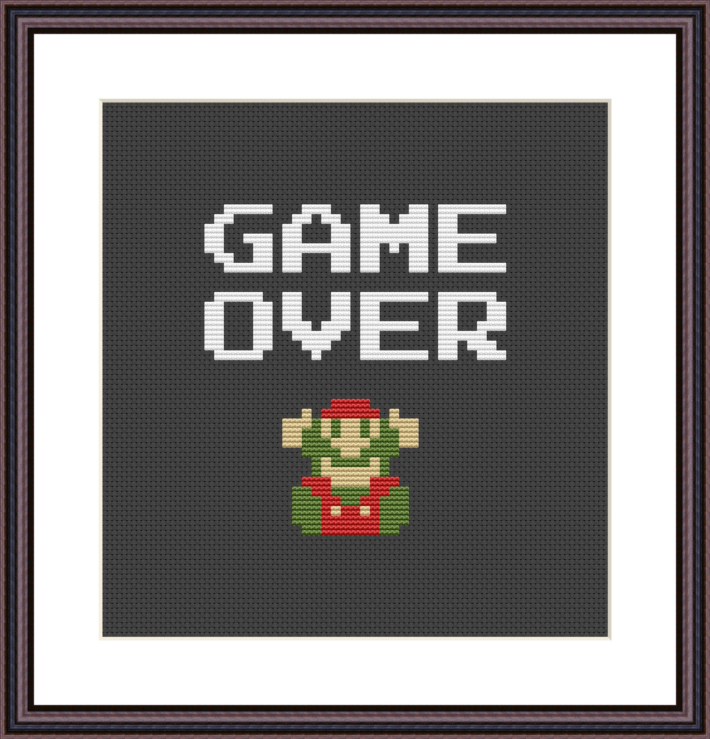 Super Mario Game Over Set of 2 Patterns 3 size Retro Video | Etsy