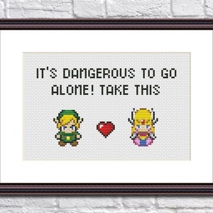 Legend of Zelda - Link & Zelda - Set of 2 Cross Stitch Pattern ...