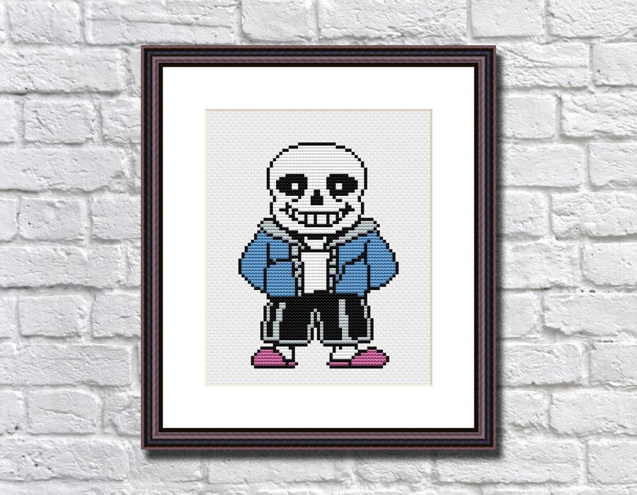 Cross Stitch Pattern Undertale Video Game Sans Funny PDF Set - Etsy