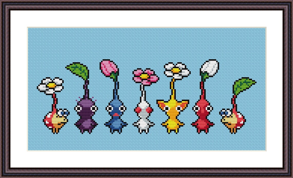Pikmin Video Game Cross Stitch Pattern PDF Downloadable - Pikmins ...