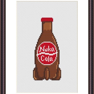 Fallout Video Game Cross Stitch Pattern PDF Instant Download Nuka Cola Cross Stitch Pattern Nuka ...