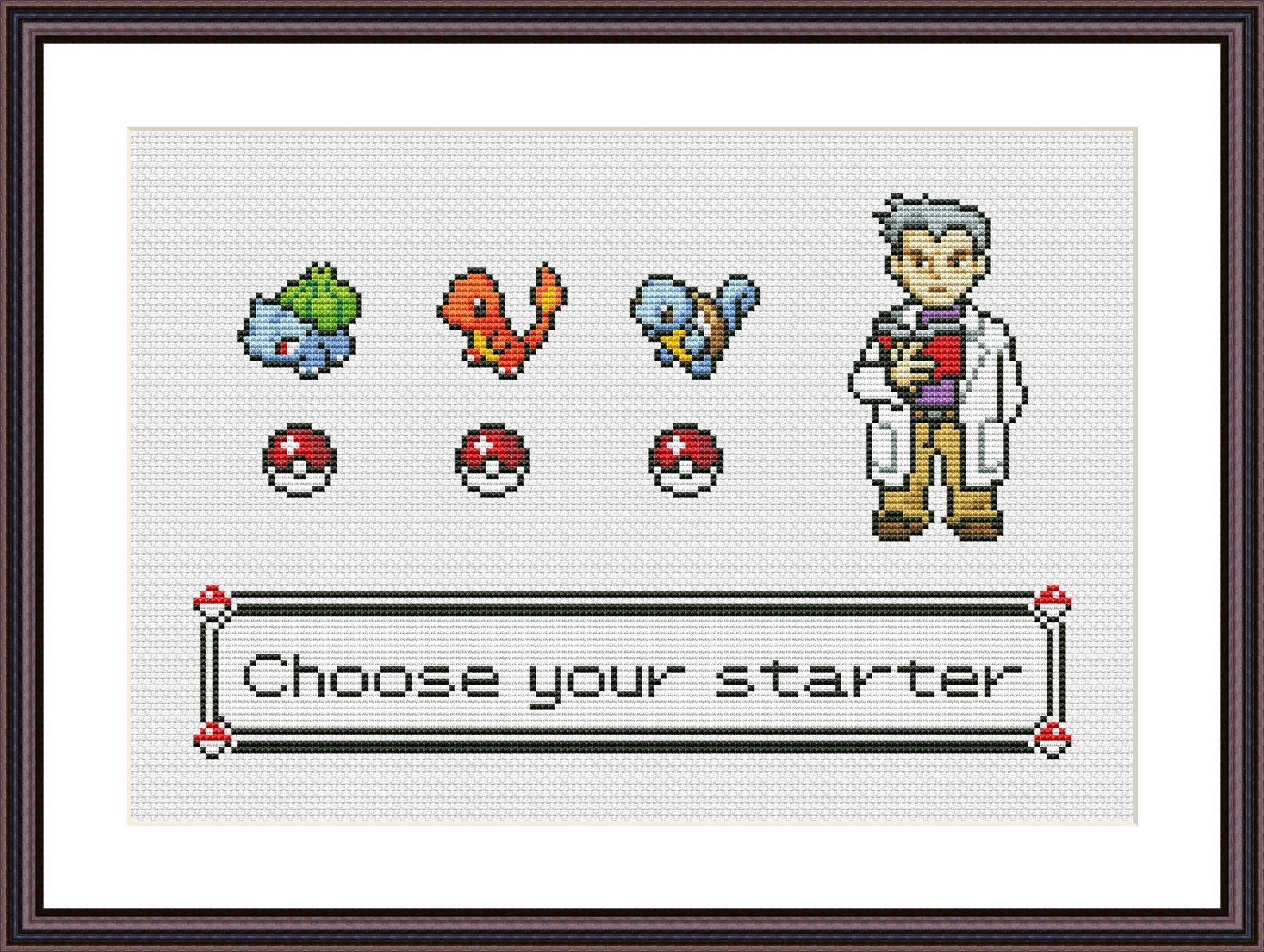 Choose Your Pokemon Professor Oak 1 Funny Cross Stitch Pattern PDF ...