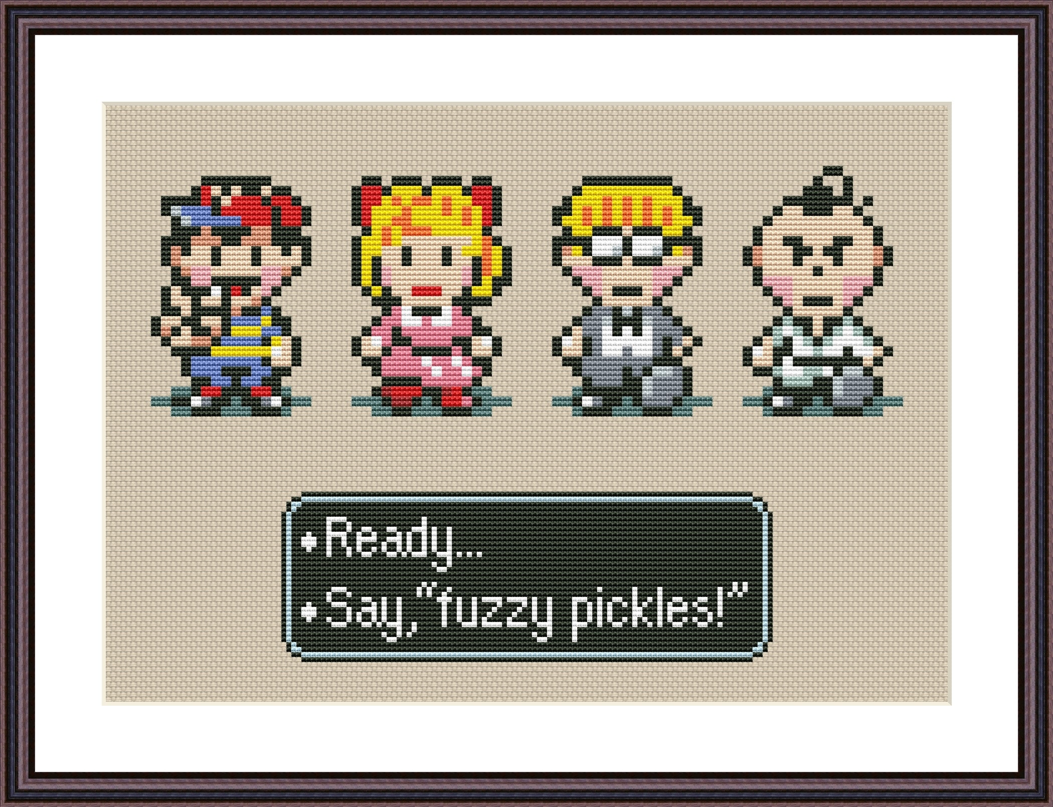 Earthbound Crew 2 Video Game Funny Cross Stitch Pattern PDF | Etsy