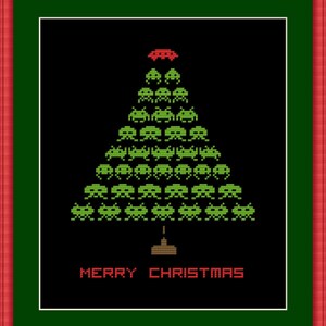 Space Invaders Christmas Tree Cross Stitch Pattern PDF Instant Download ...