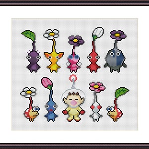 Pikmin Video Game Cross Stitch Pattern PDF Download - Pikmin & Olimar ...