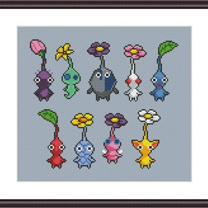 Pikmin Video Game Cross Stitch Pattern PDF Download Pikmin 4 - Etsy