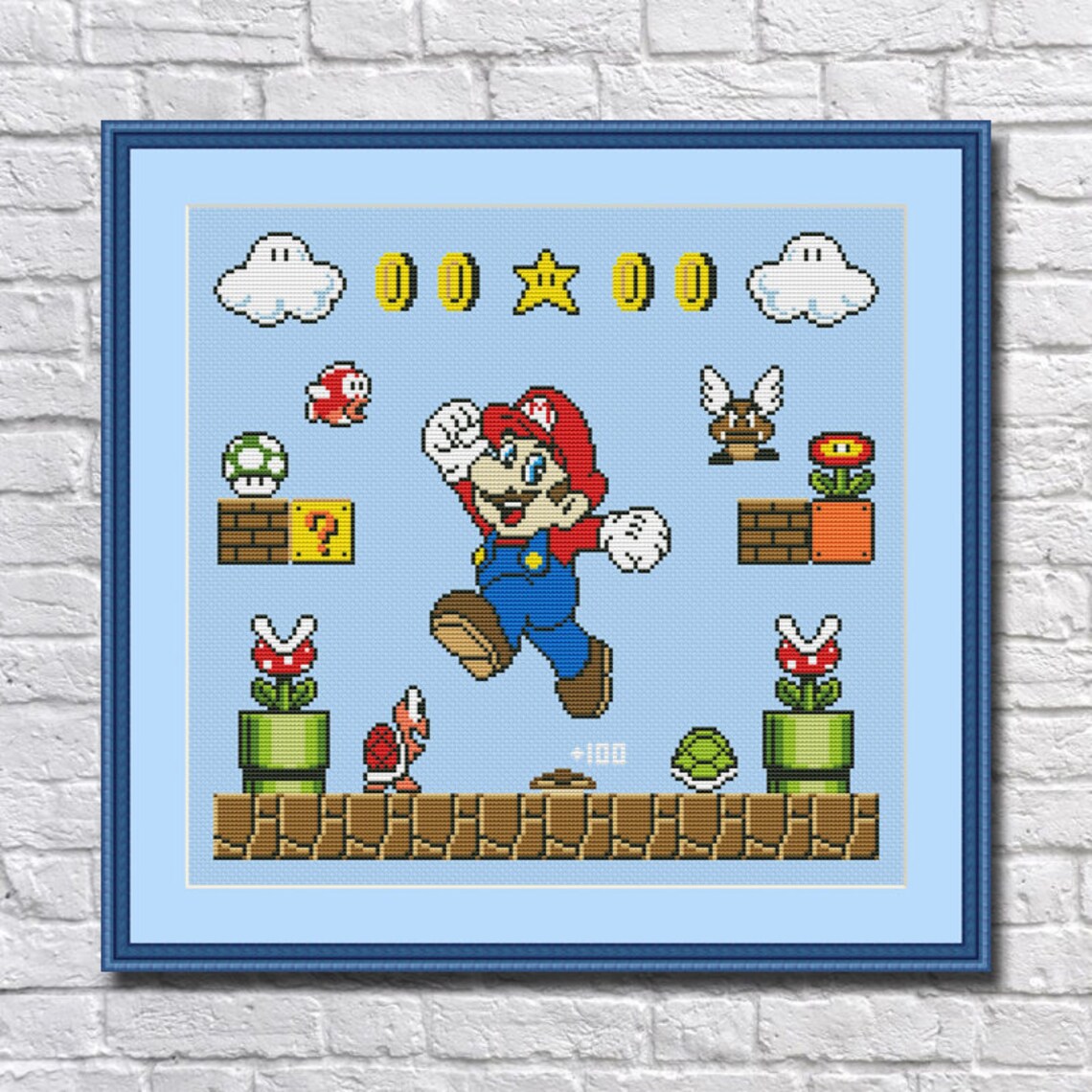Super Mario retro Video Game Super Mario Cross Stitch - Etsy