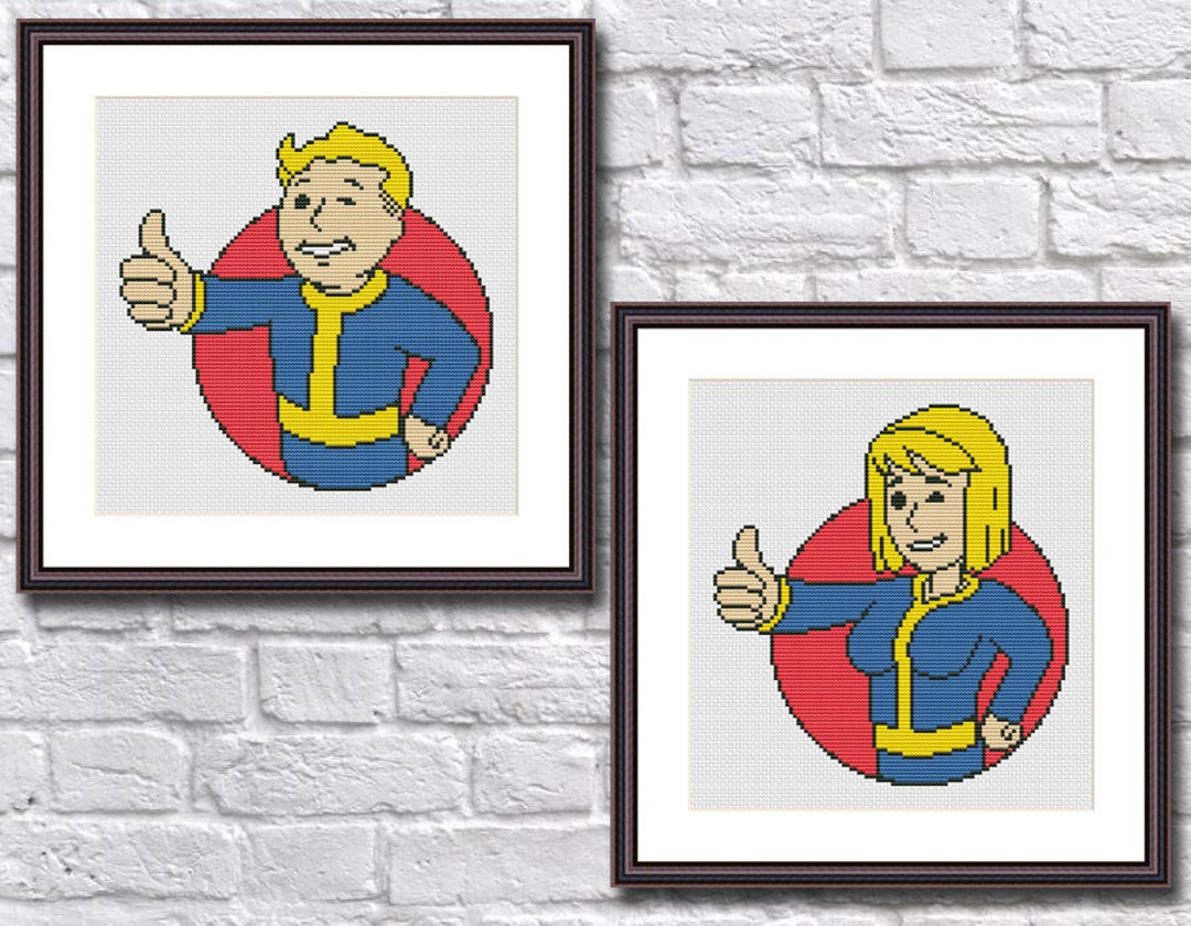 Fallout Cross Stitch Pattern PDF Instant Download Video Game Cross ...