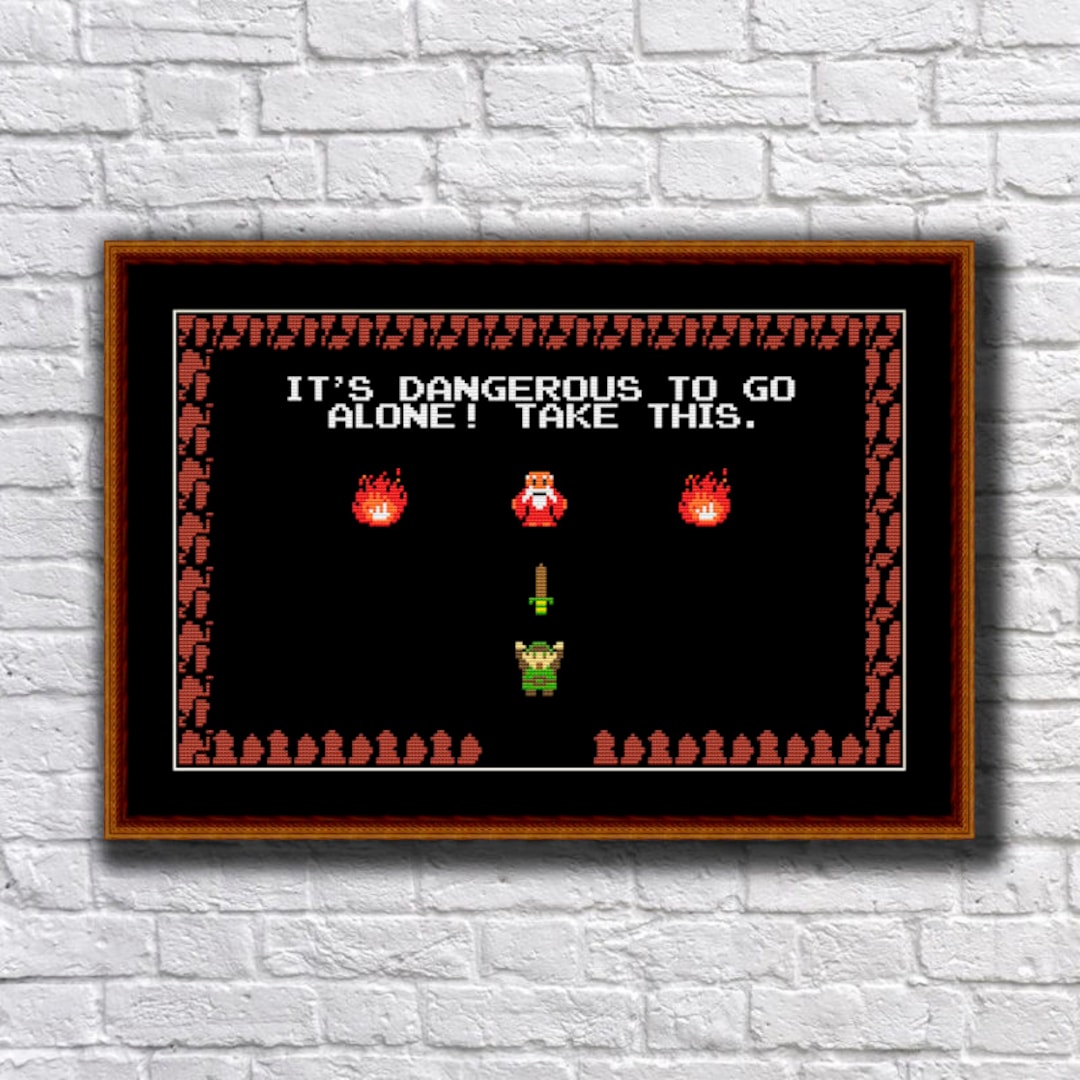 Legend of Zelda - It's Dangerous to Go Alone - Cross Stitch Pattern PDF ...