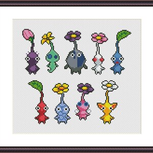 Pikmin Video Game Cross Stitch Pattern PDF Download Pikmin 4 - Etsy