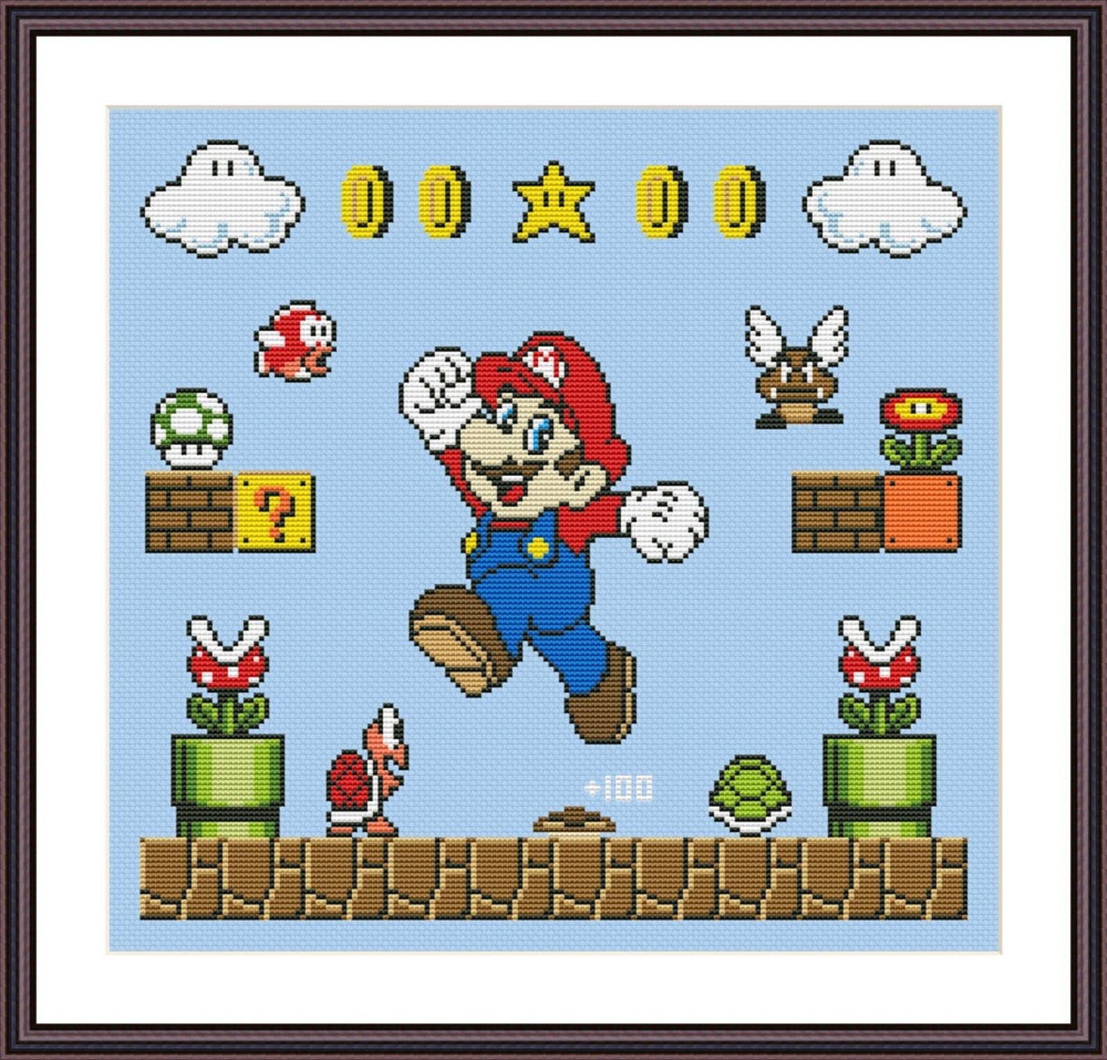 Super Mario retro Video Game Super Mario Cross Stitch | Etsy