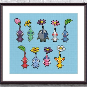 Pikmin Video Game Cross Stitch Pattern PDF Download Pikmin 4 - Etsy