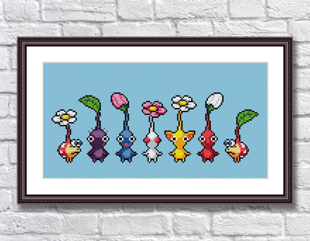Pikmin Video Game Cross Stitch Pattern PDF Downloadable - Pikmins ...