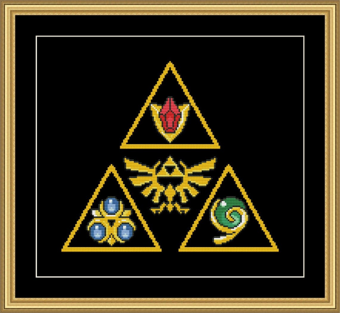 Legend of Zelda Triforce Spiritual Stones Cross Stitch Pattern - Etsy