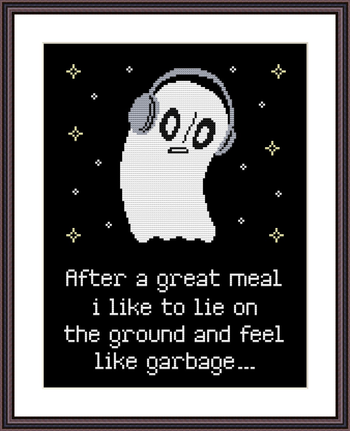 Undertale Cross Stitch Pattern Video Game Napstablook 2 - Etsy