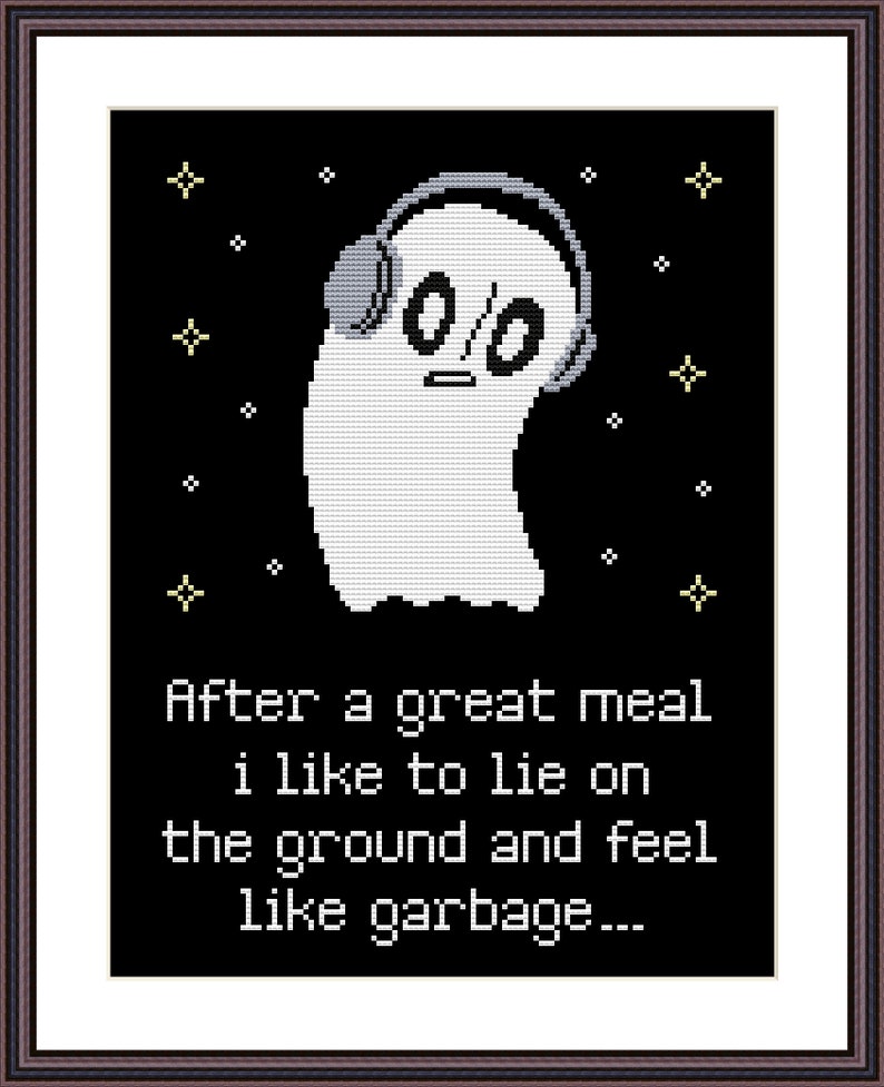 Undertale Cross Stitch Pattern Video Game Napstablook 2 - Etsy
