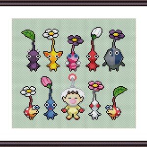Pikmin Video Game Cross Stitch Pattern PDF Download - Pikmin & Olimar ...