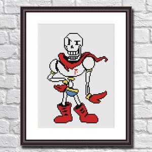 Cross Stitch Pattern Undertale Video Game Papyrus Funny PDF - Set of 3 ...