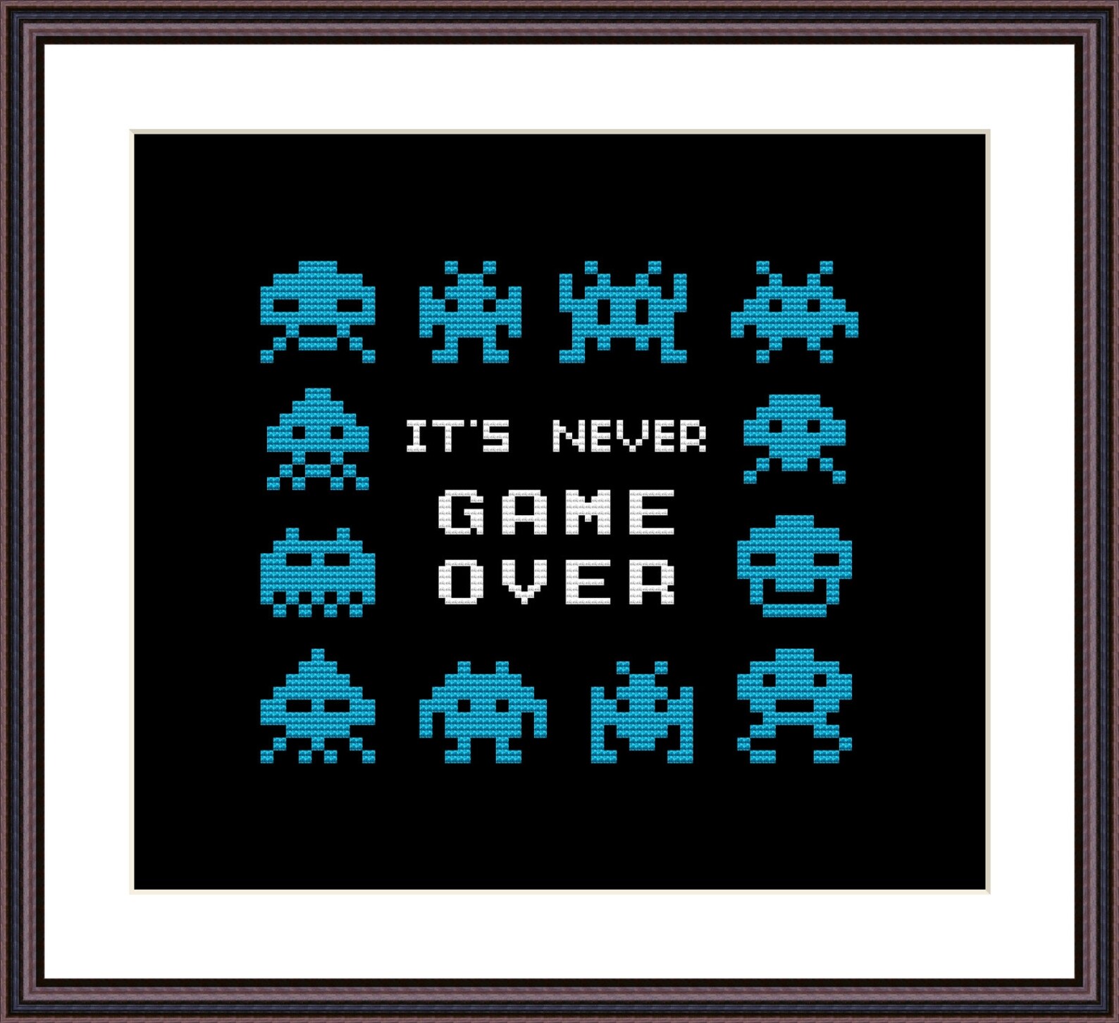 Space Invaders Funny Modern Cross Stitch Pattern - PDF Instant Download ...