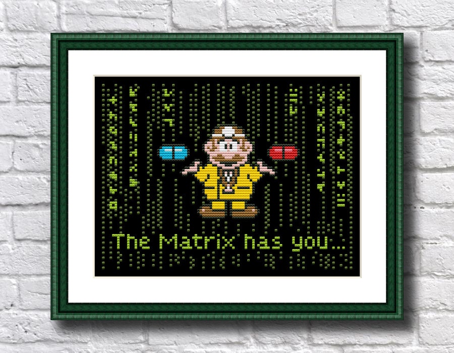 Super Mario SW Dr Mario Funny Cross Stitch Pattern PDF Instant | Etsy