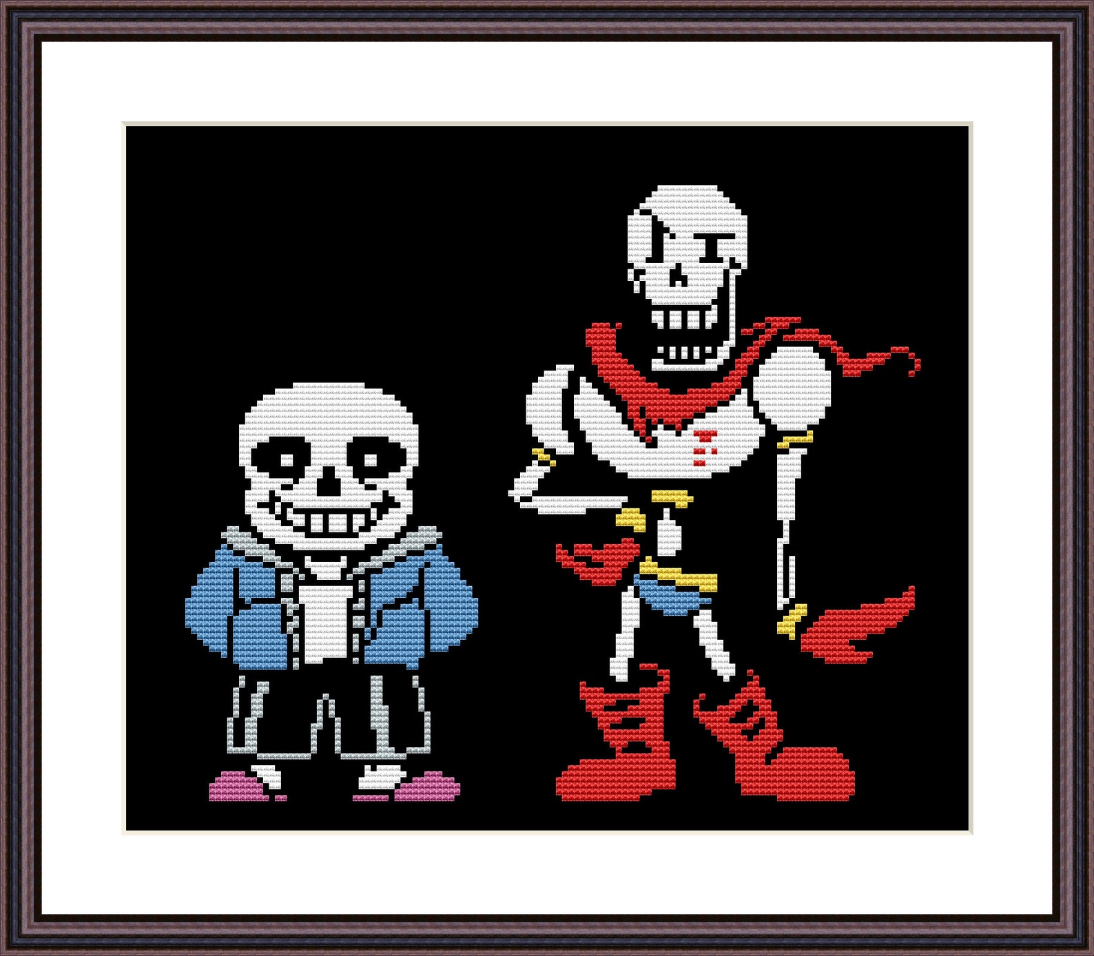Cross Stitch Pattern Undertale Video Game Sans & Papyrus Funny PDF ...