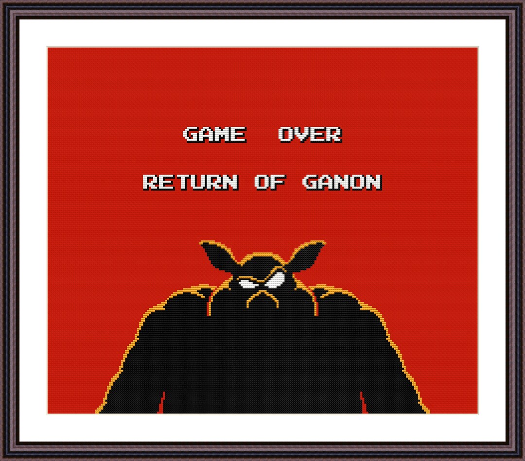 Leyenda de Zelda Game Over El regreso de Ganon Patrón de punto de cruz ...